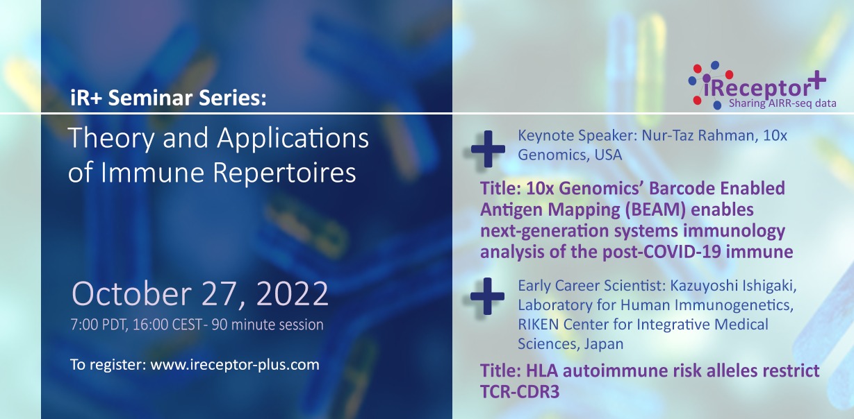 Seminar Series: Theory and Applications of Immune Repertoires ...